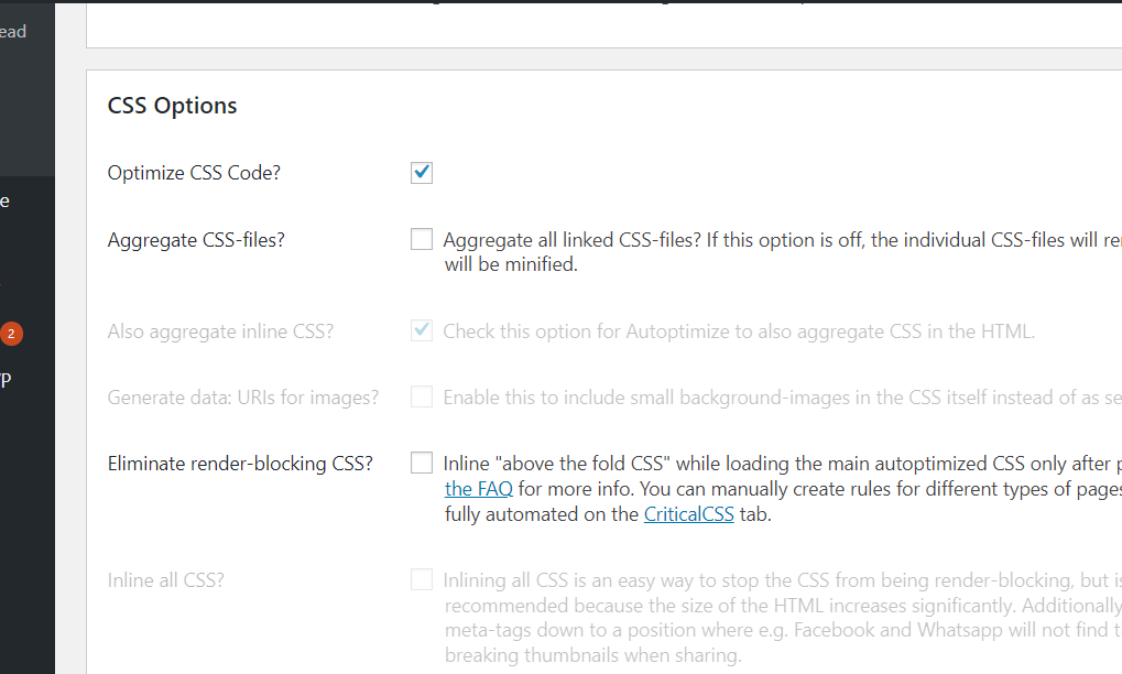 The Autoptimize Js And Css Files Are Messing Up The Site
